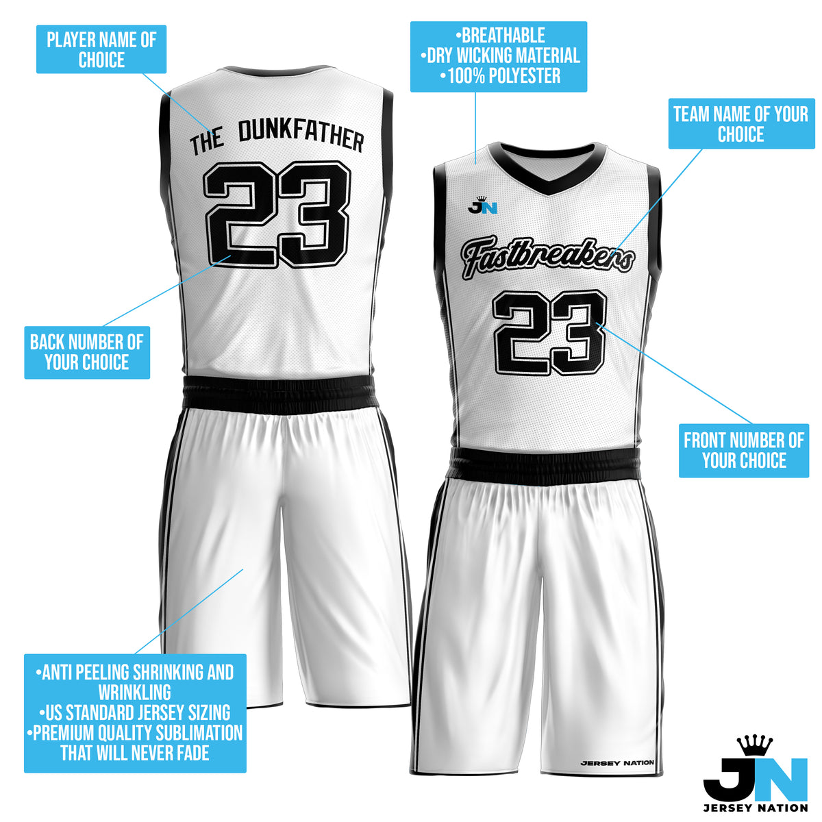 Ghost Custom Basketball Bulk Team Jersey and Shorts Set – The Jersey Nation