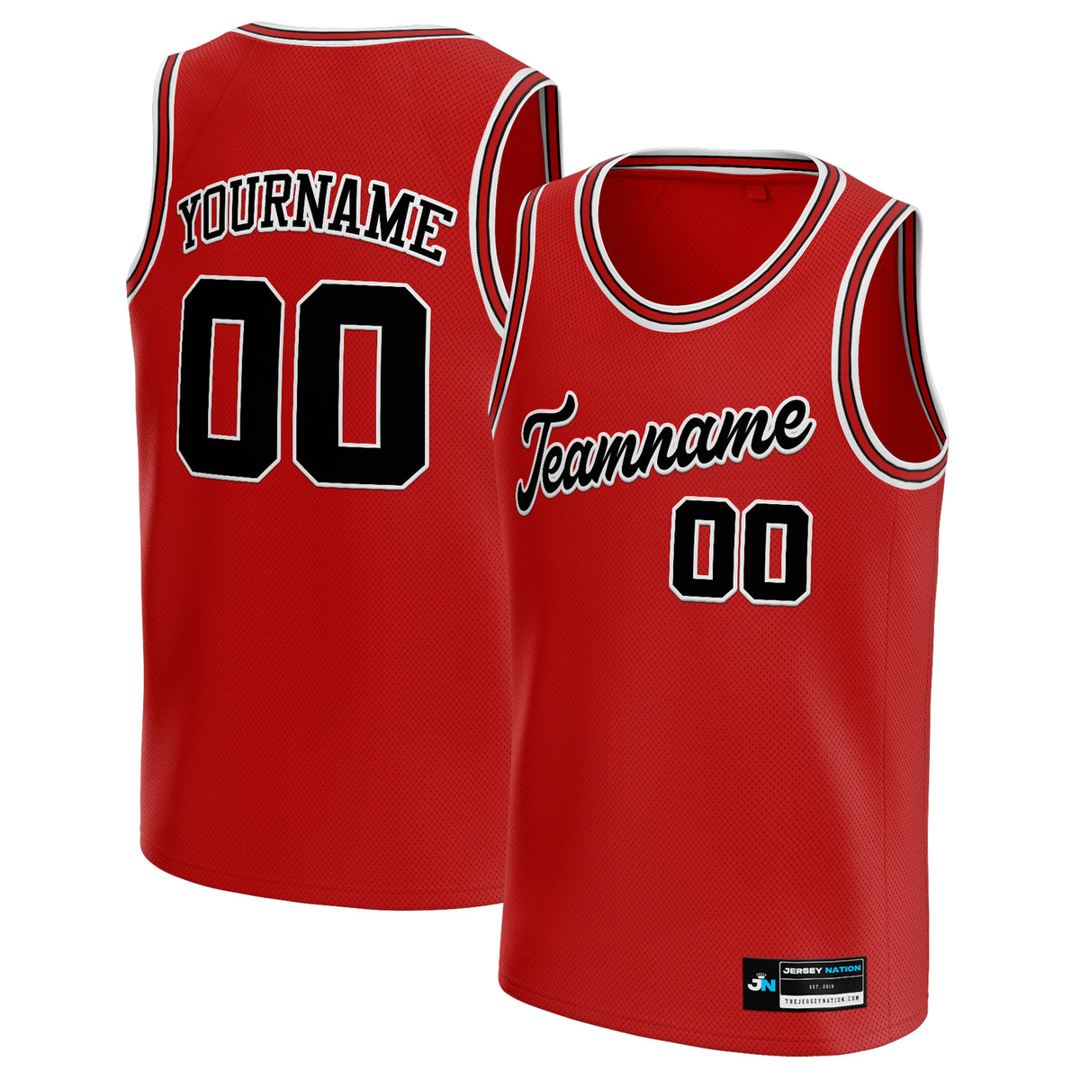 Red Black-White Custom Basketball Jersey – The Jersey Nation